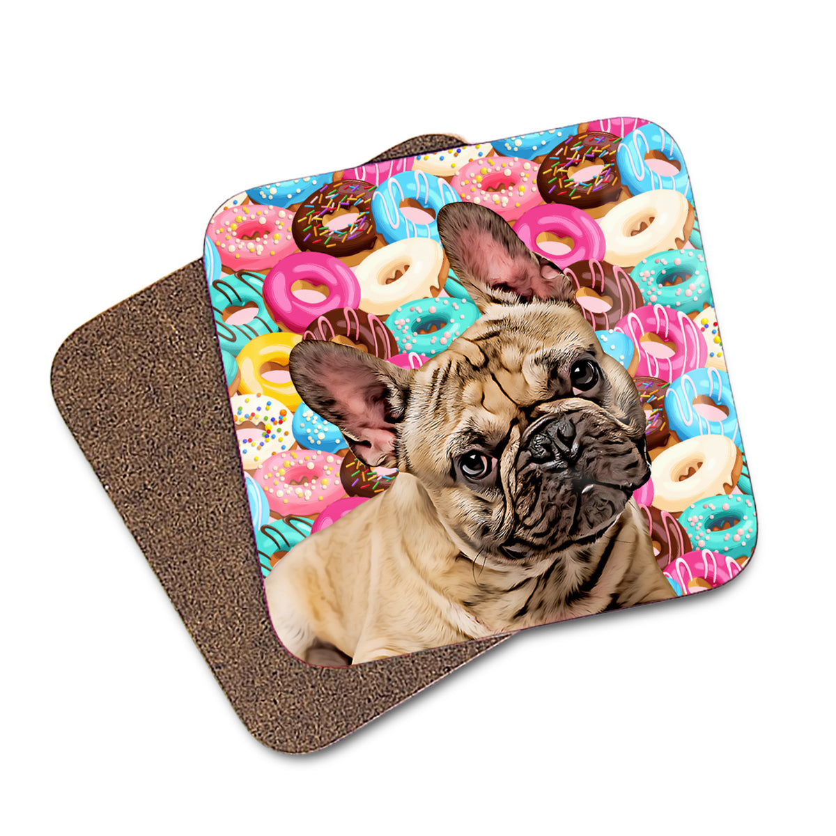 Personalized Donut Pet Coasters - pack of 4 – PoochPrints
